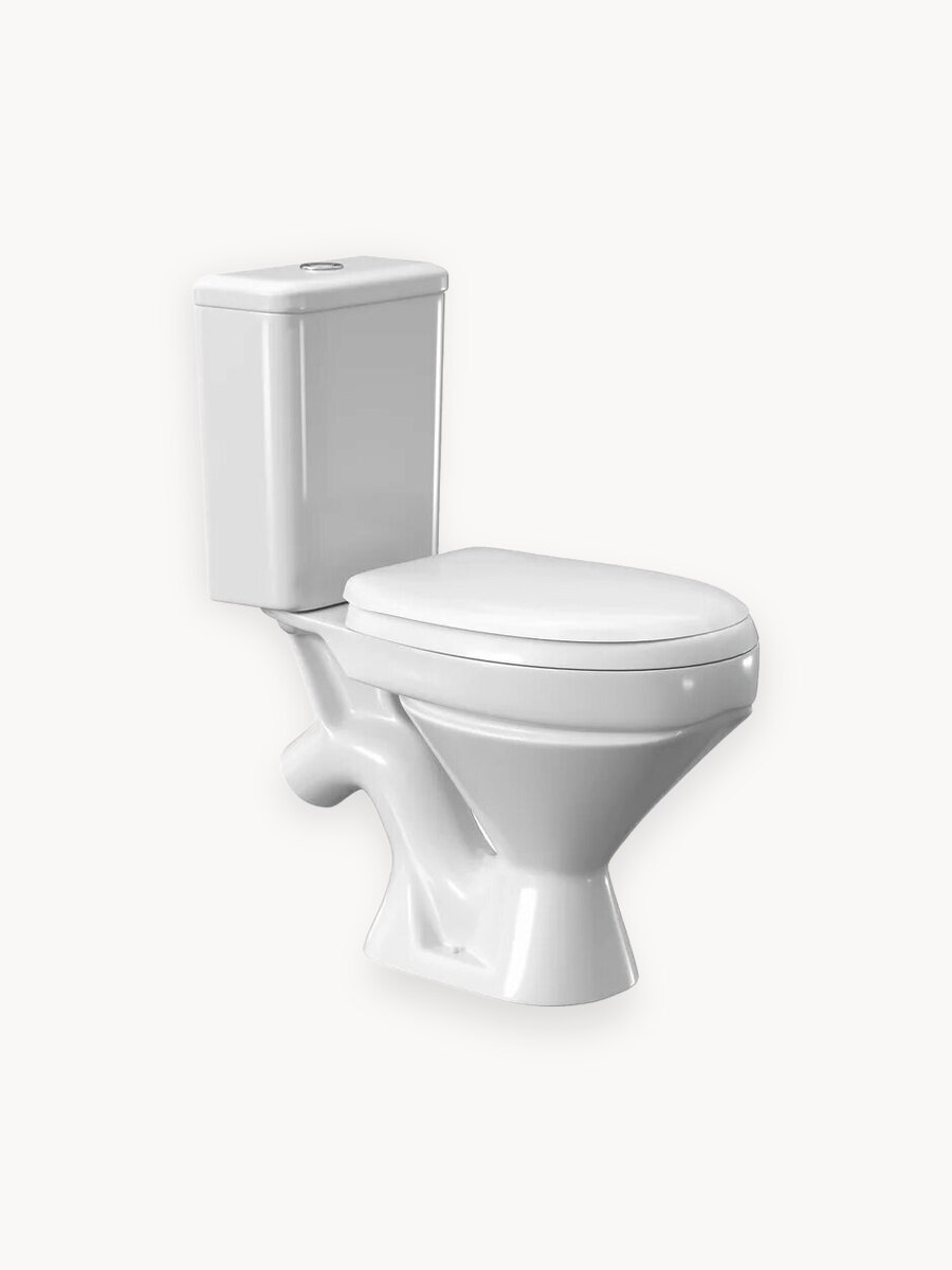 Унитаз напольный DIWO Анапа DA0005 фарфоровый, белый, с нижним подводом, овальный, с косым выпуском, российский