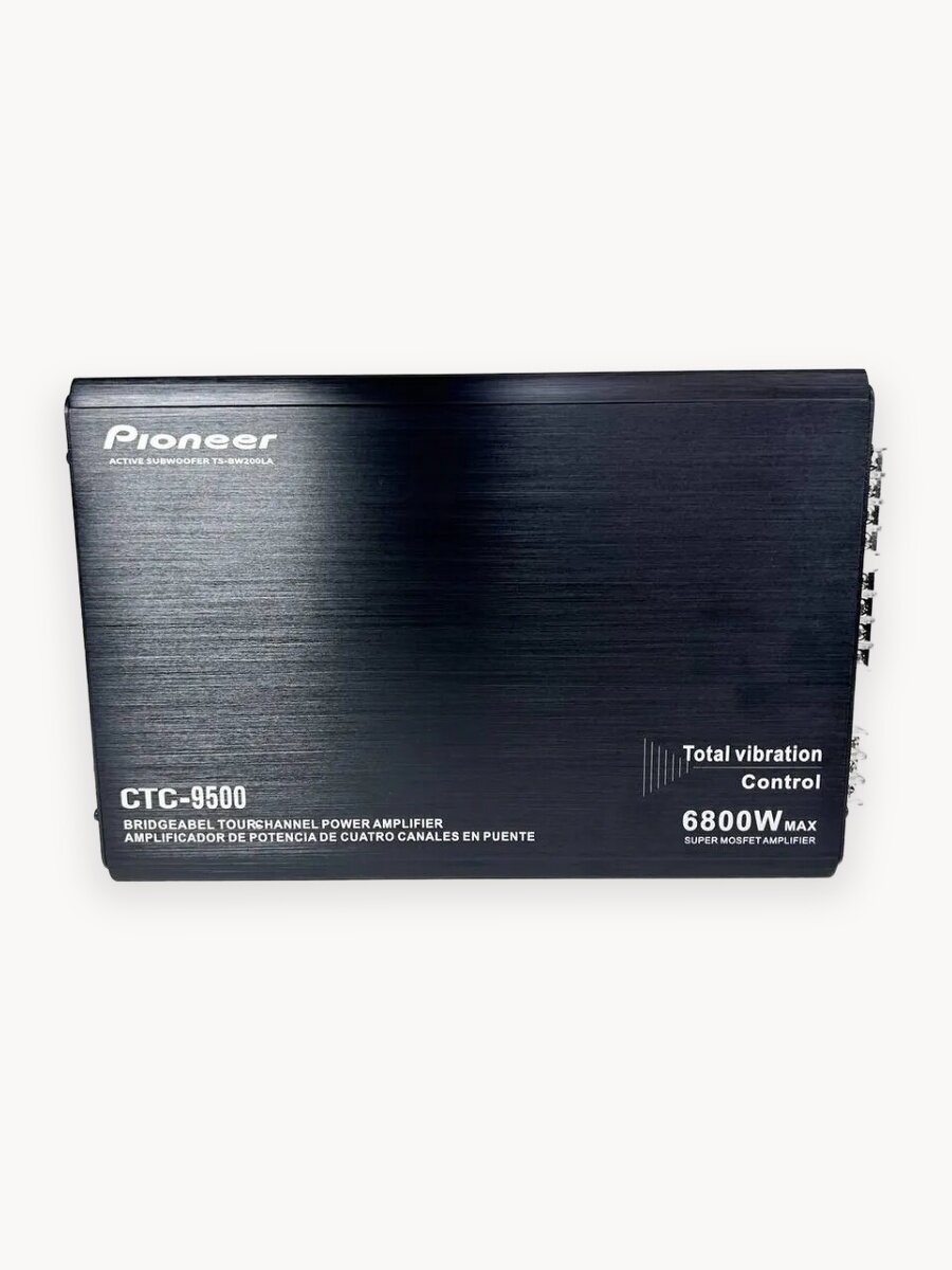 Усилитель Pioneer, 4 канала, 6000Вт, 160Вт на канал, с фильтром низких частот провода 2RCA в подарок