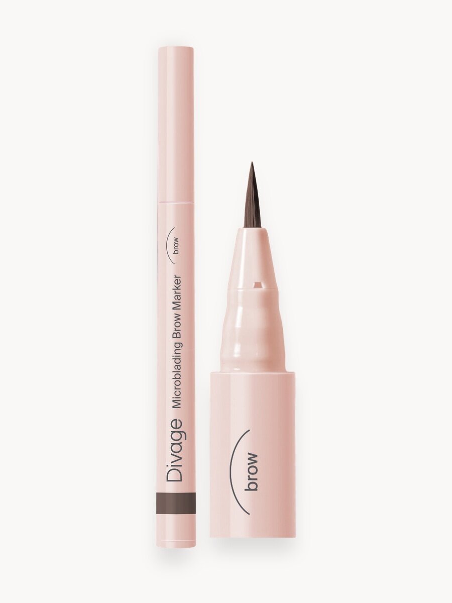 Divage Маркер для бровей стойкий с эффектом Microblading Тон 03 темно-коричневый