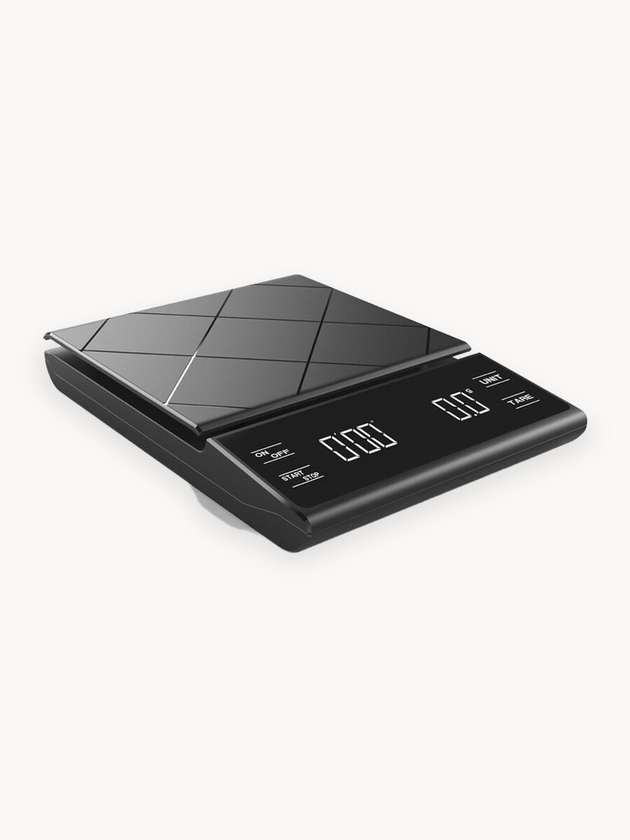 Весы кухонные для кофе ручной варки Coffee Scale EK6012 Xiangtong, до 3 кг, черный ромб