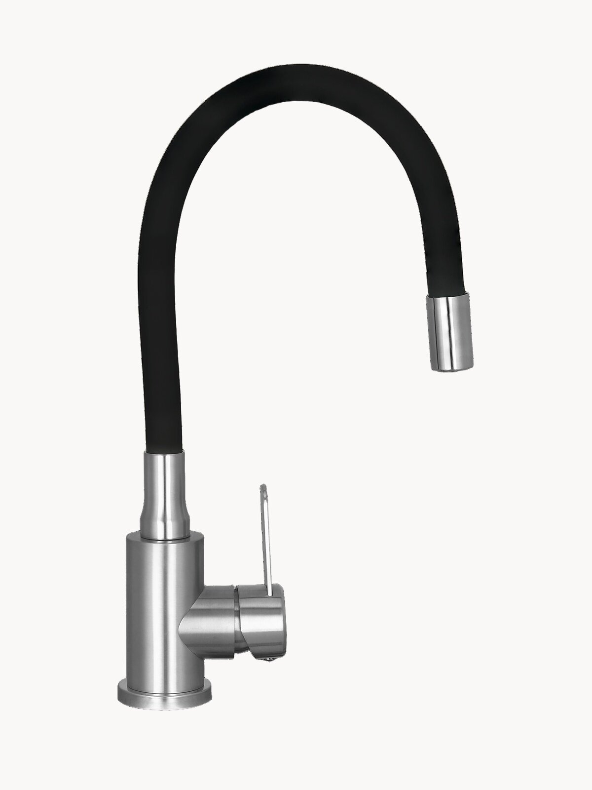 Смеситель для кухни с гибким изливом из нержавеющей стали WISENT 74004-02