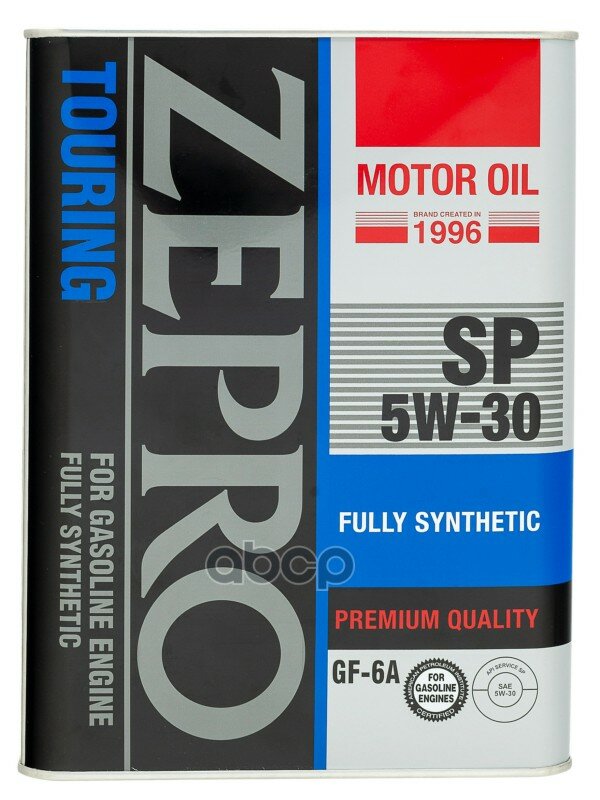 ZEPRO Масло моторное синтетическое 4л - 5W-30 ZEPRO TOURING FS SP, GF-6A