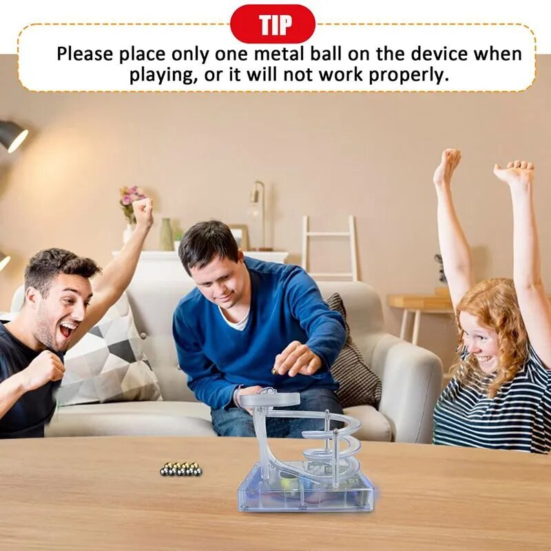 Вечный Двигатель Kinetic Art Perpetual Motion Machine Desktop Toy - Clear Plastic — фото 1