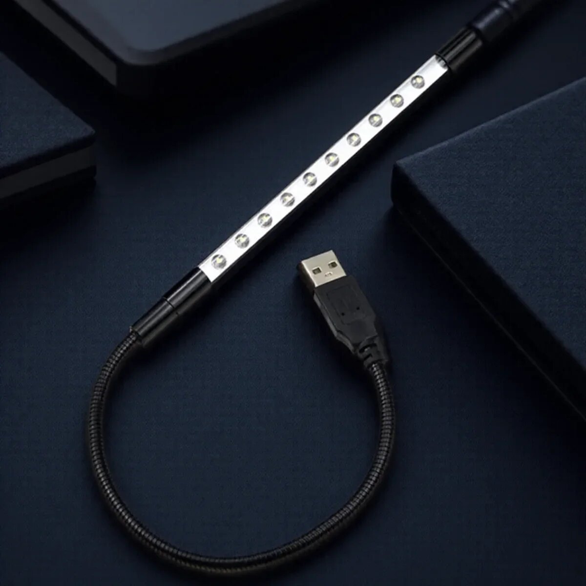 Мини-USB светодиодный светильник для книг, гибкая лампа для чтения, портативная настольная лампа, 10 светодиодов для ноутбука.
