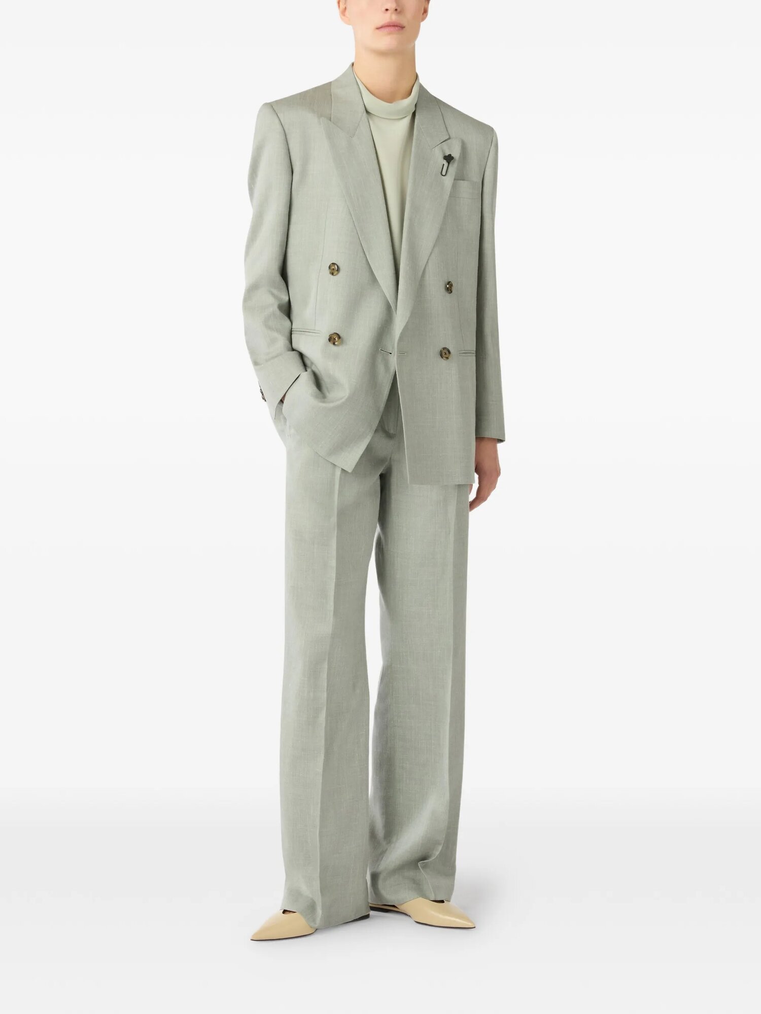 Брюки Lardini Pleated twill trousers, размер 40 — фото 1