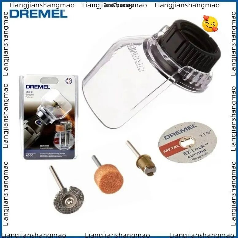 Эксклюзивный комплект Dremel A550 с 4 насадками для резки, шлифовки и полировки оснащен вращающимся инструментом