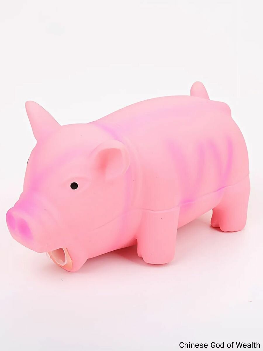 Игрушка для собак из латекса/ поросенок хрюкающий 16 см