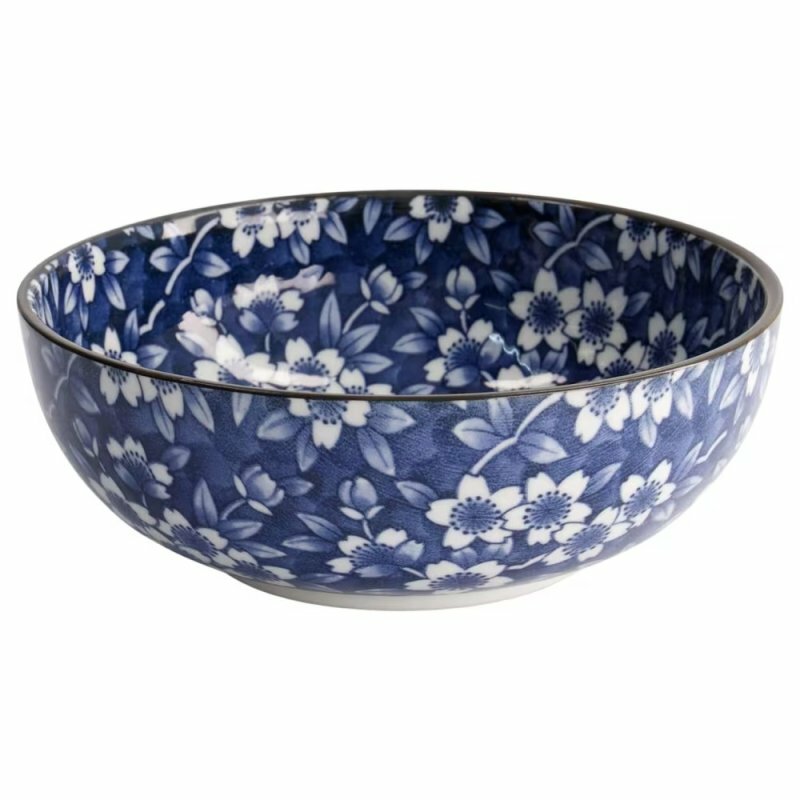 Чаша Mixed Bowls 20х7 см, цвет белый+синий, фарфор, Tokyo Design, Япония, TD22630