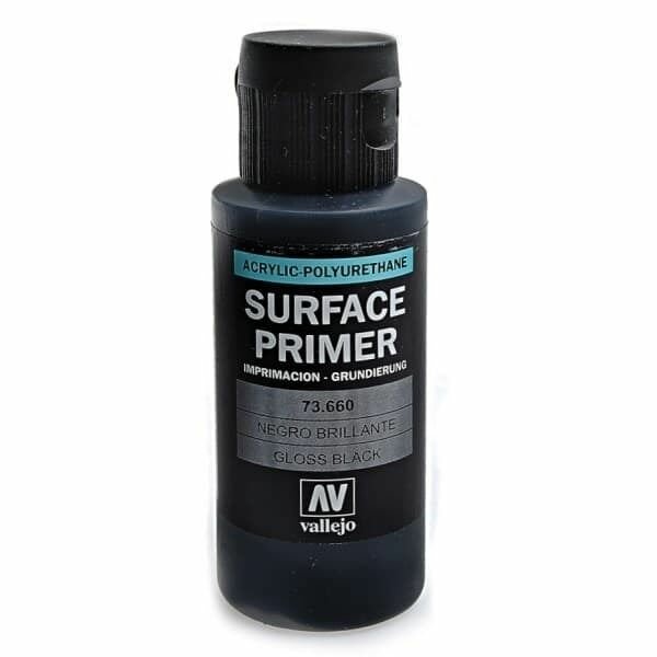 Грунтглянцевый 73660 Surface Primer - Gloss Black Primer 60 ml. Vallejo 73660