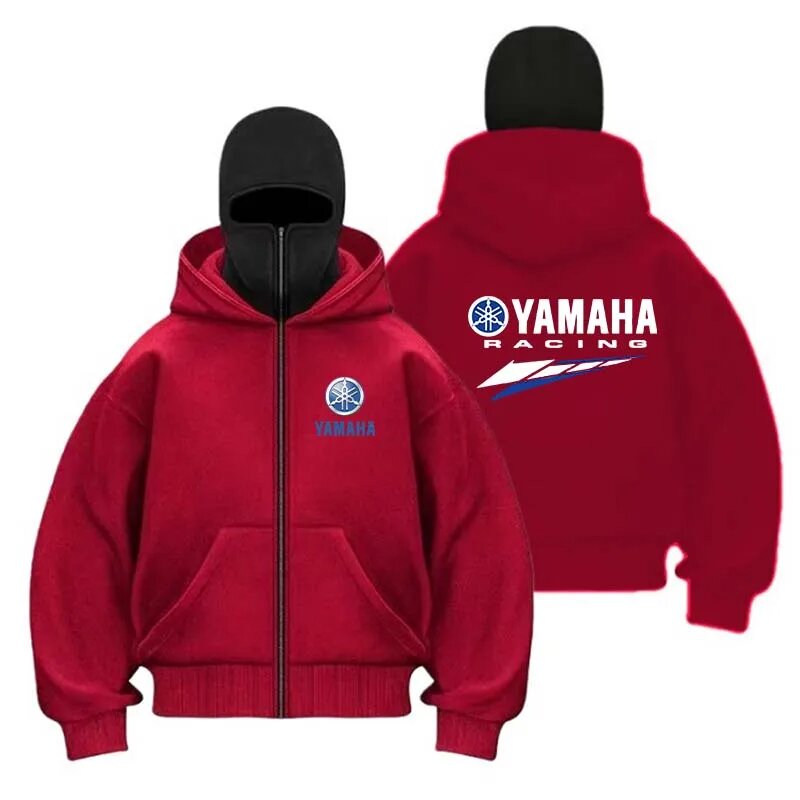 Бордовый Yamaha Racing худи на молнии