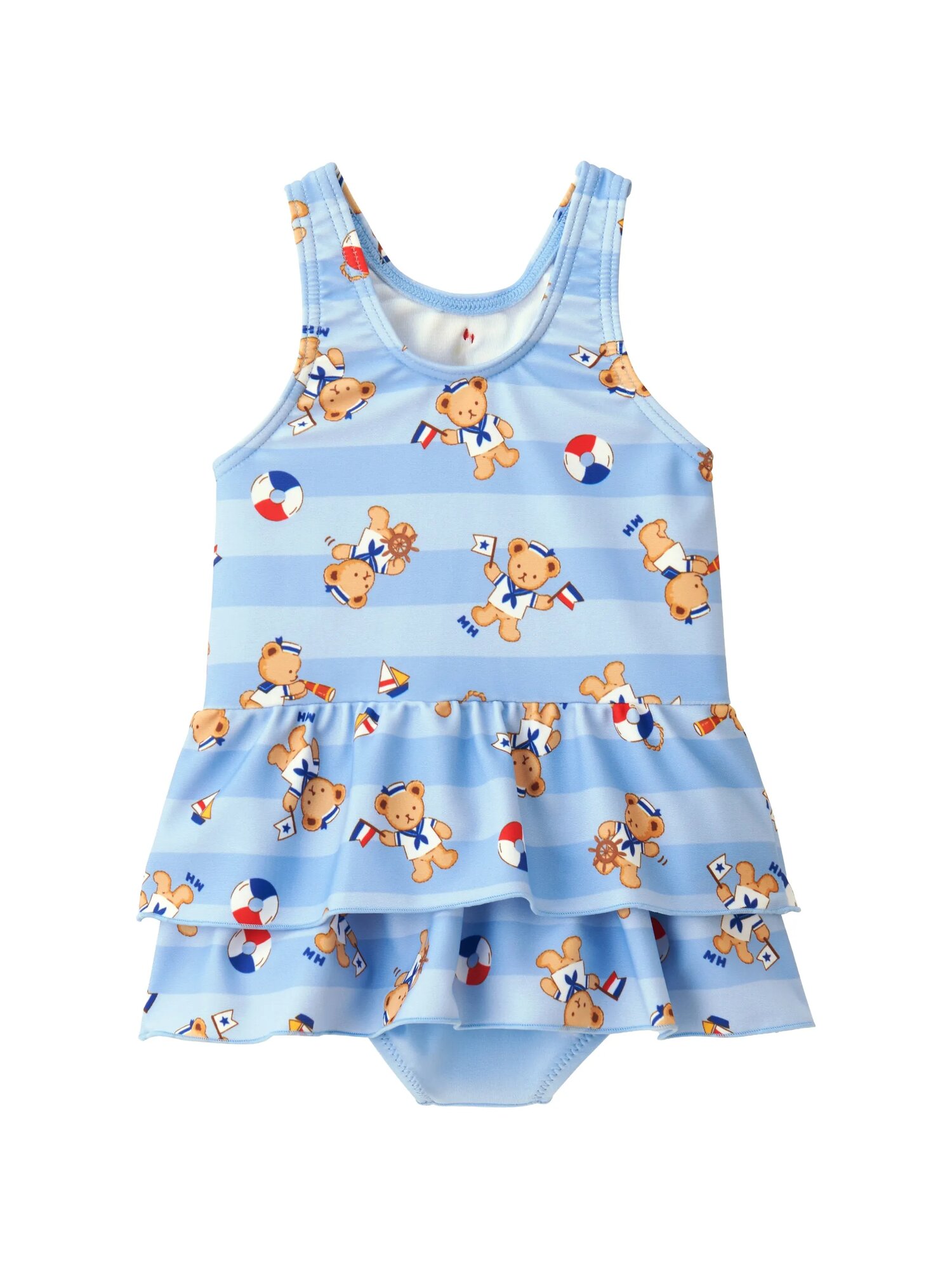 Купальник Bear-print tiered swimsuit