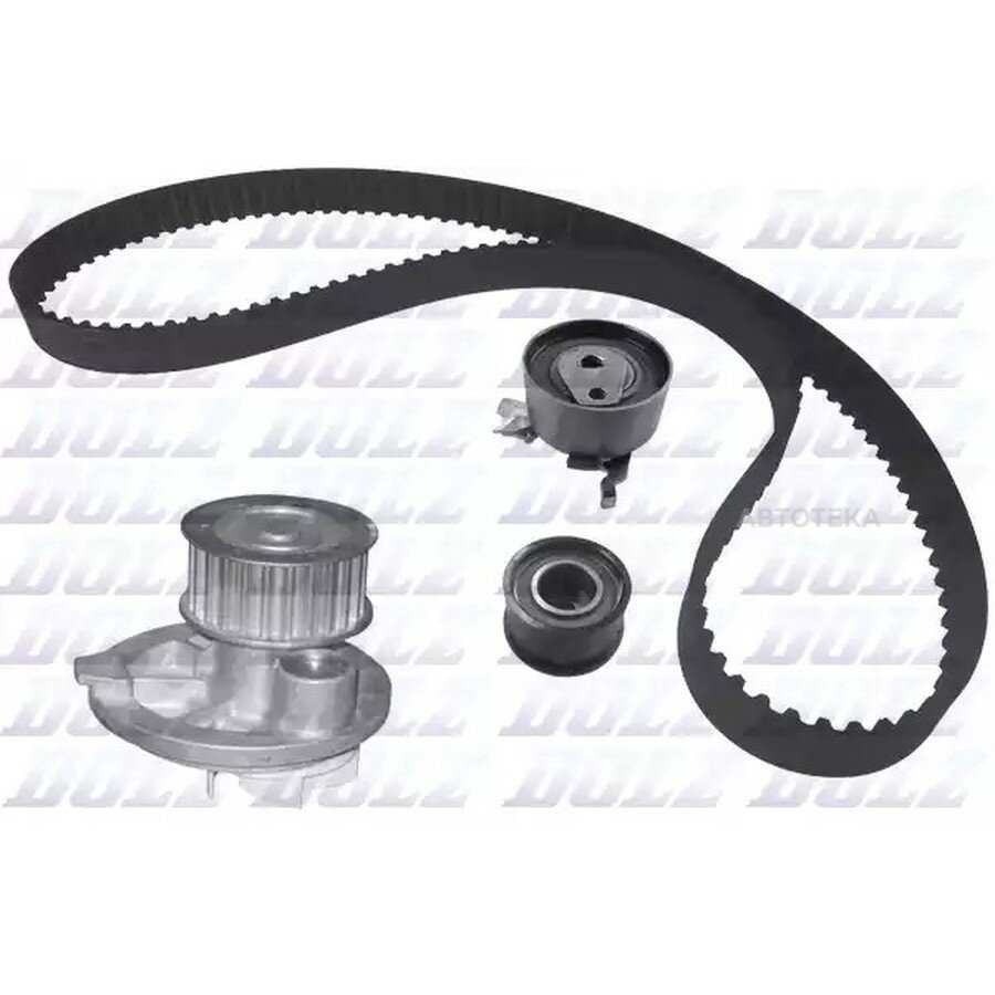 Комплект ГРМ (ремень + ролики + помпа) DOLZ KD068 OPEL ASTRA '93- 1.8-2.0