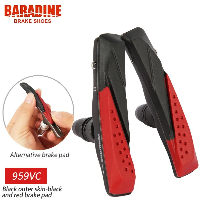 Тормозные колодки Baradine 955VC 959VC 959VC-black-red