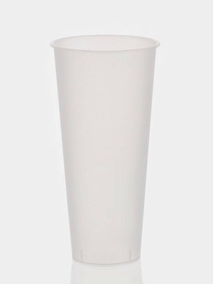 Стаканы одноразовые для кофе Bubble cup, набор 10 шт, 650 мл, d=9 см, пластик, матовые, прозрачные