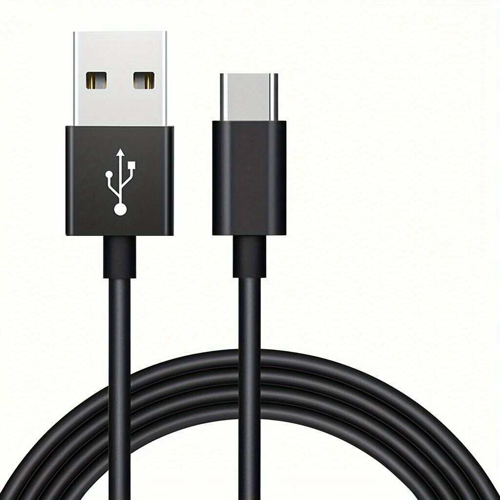 Кабель USB-A - USB-C для быстрой зарядки 25W, совместим с Samsung Galaxy S25/S24/S23/S22 и другими USB-C устройствами, черный, 3 метра