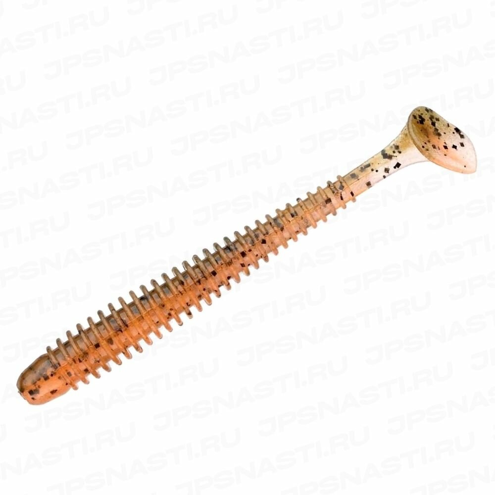 Силиконовые приманки для рыбалки Keitech Swing Impact, 4 inch, #438 Green Pumpkin Fire / Японские приманки Кейтеч