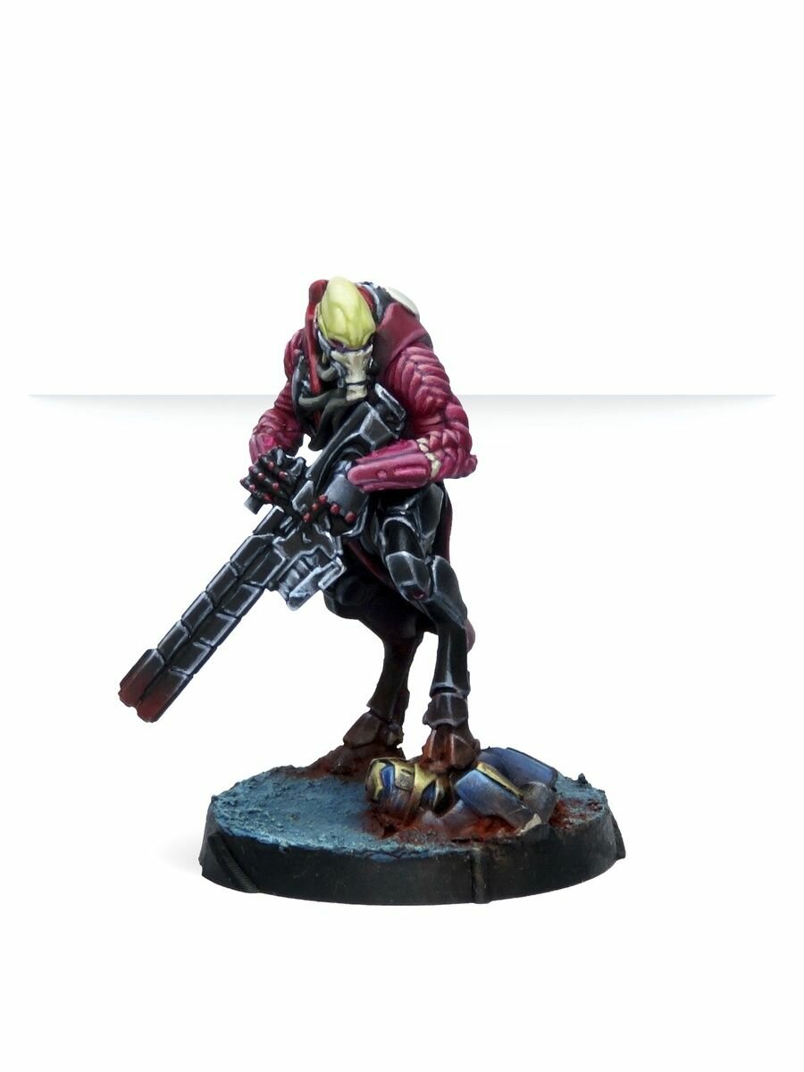 Миниатюра "Shasvastii Mentors (Shock Marksman Rifle)" для настольной игры Infinity