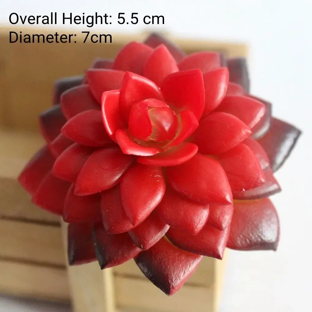 Искусственные красные суккуленты Wusmart bonsai Red Guan Yin Lian