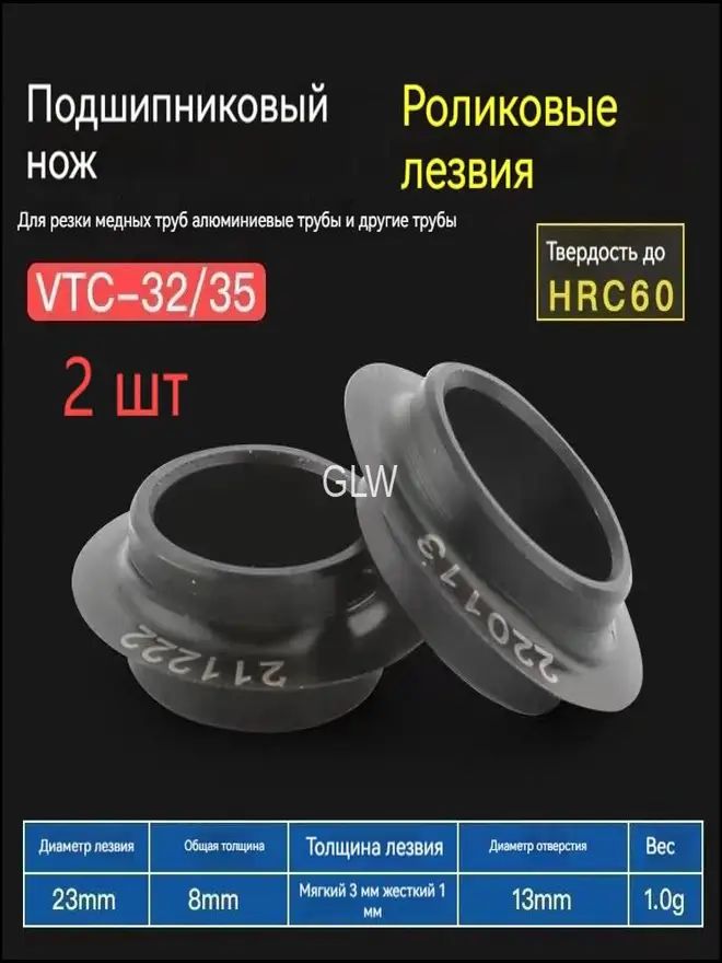 Труборез для медных и алюминиевых труб Value VTC-32(4-32мм)Нож-. GLW