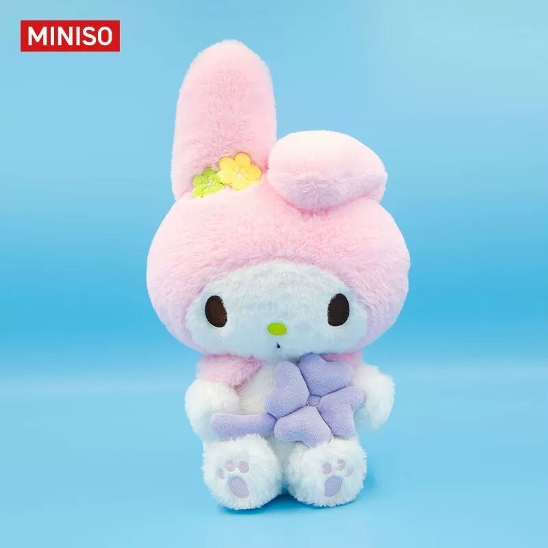 Плюшевая кукла MINISO Sanrio My Melody, мягкая игрушка Hello Kitty, подарок на день рождения Кукла Санрио Кловер-Мелоди