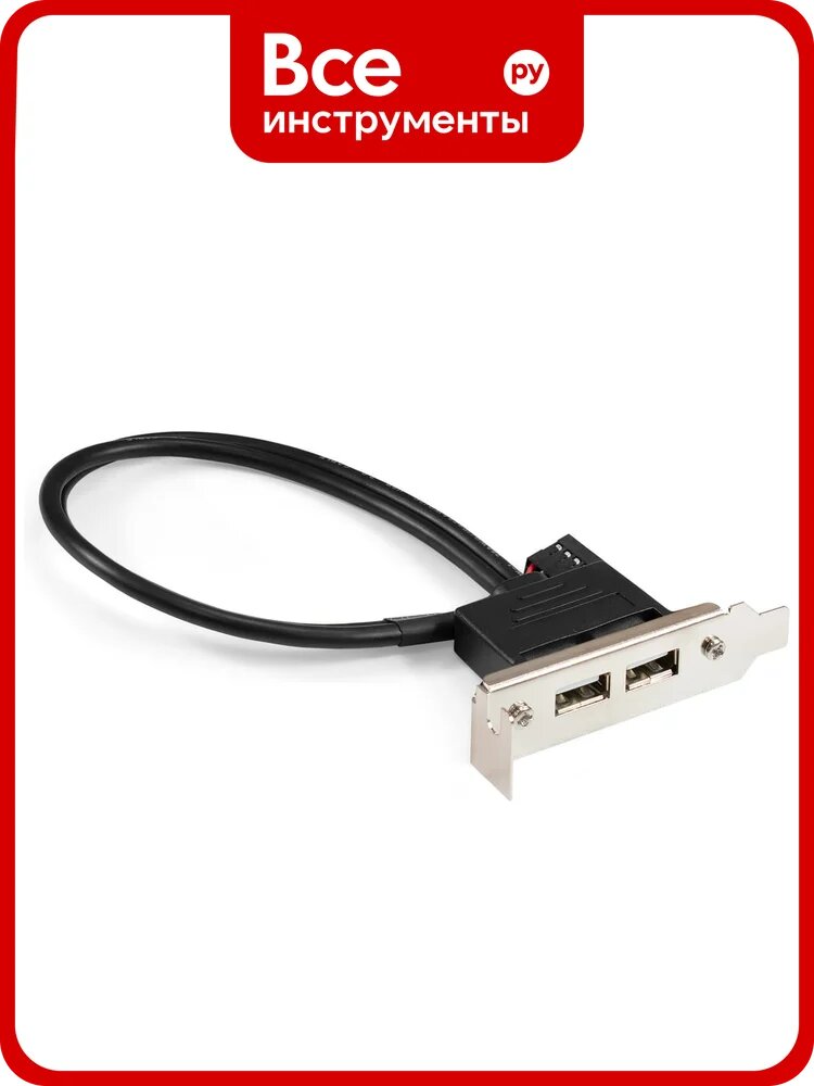 Планка портов в корпус ExeGate 2xUSB2.0 BrctUSB2-2A-LP USB 2.0 9pin IDC 9pin F-2x USB 2.0 Af, кабель 20см, Low Profile 298293