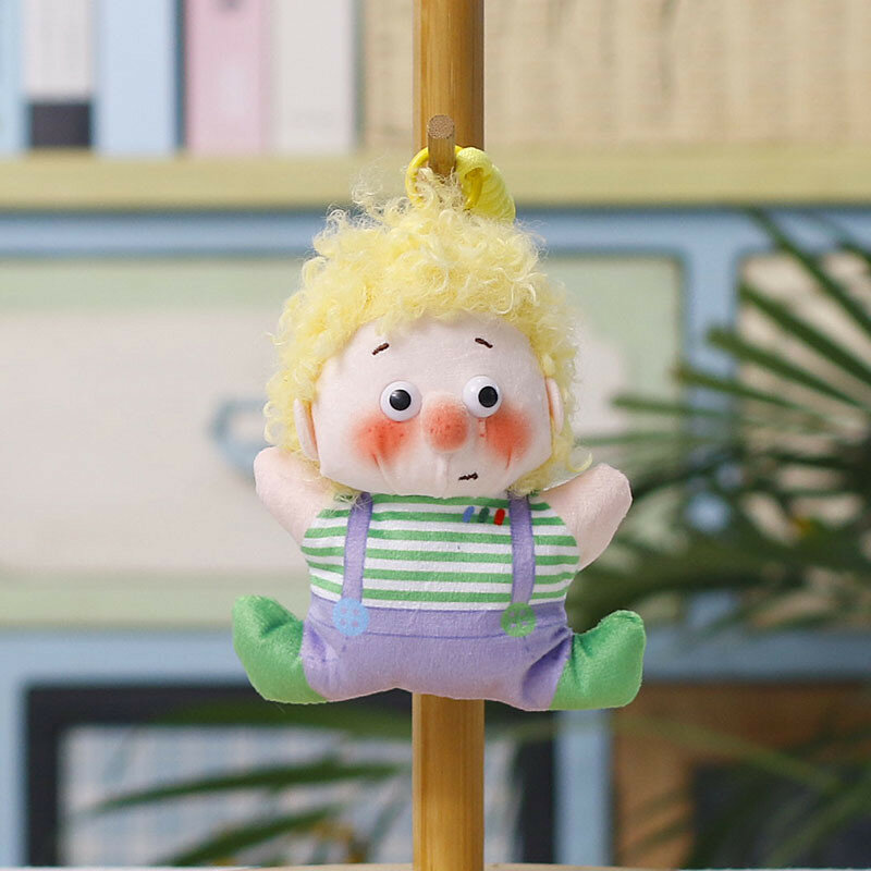 Мягкая игрушка мультяшная с наполнителем из пп хлопка для сумки аксессуар и коллекционная желтый