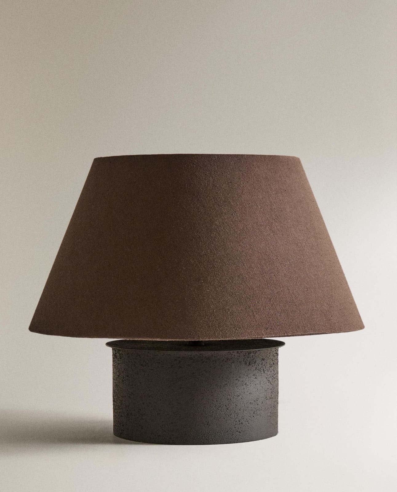 Настольная лампа ZARA HOME из металла и хлопка, коричневый, 33 x 40 x 40 см 7150/047/700-1