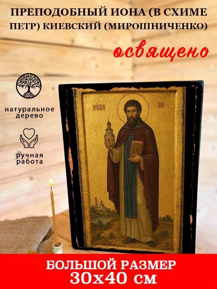 Икона Преподобный Иона (в схиме Петр) Киевский (Мирошниченко)