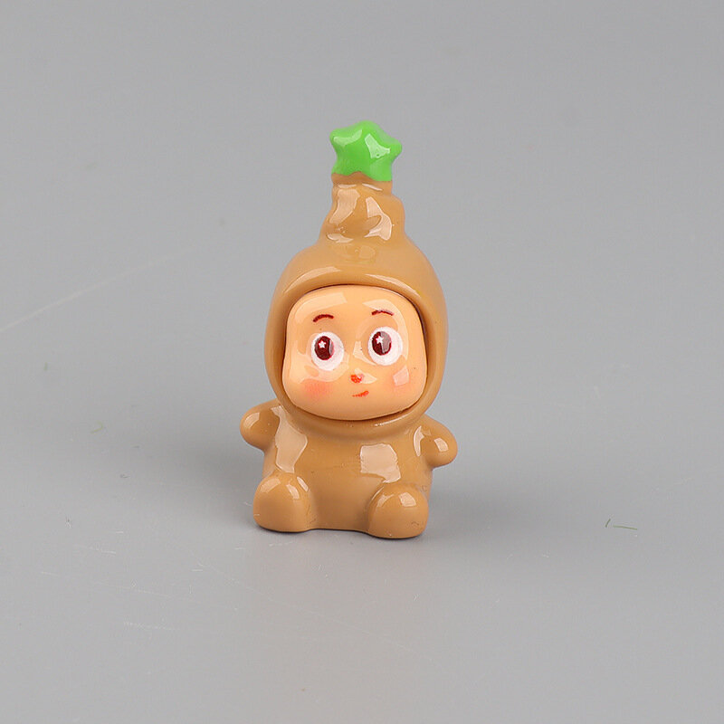 1шт Смоляная милая 3D фигурка животного и звезды подвеска для брелока коричневый цвет с скотчем