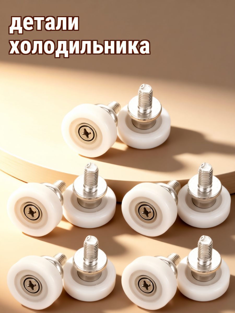 10 Штук Белые Ролики Для Дверей Ванной Комнаты Размер 3x2Cm С Низким Коэффициентом Трения И Шума