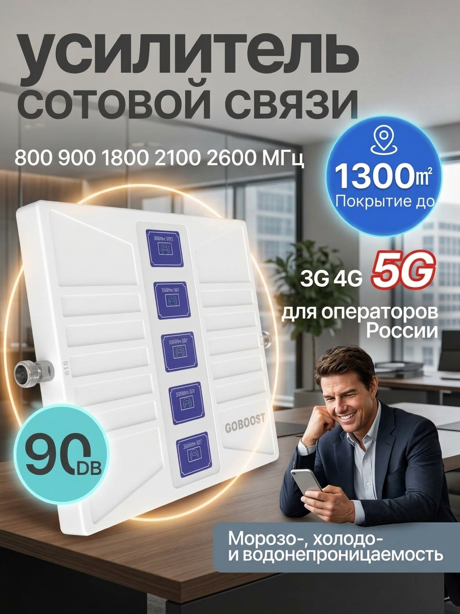 Усилитель сигнала сотовой связи и мобильного интернета 2G 3G 4G репитер