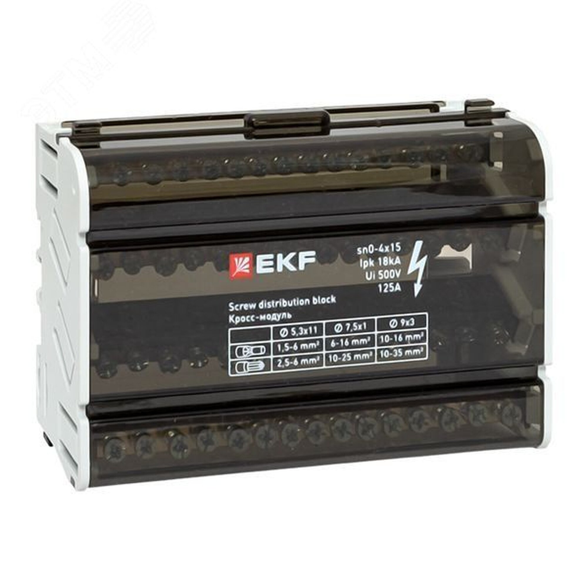 Шина нулевая в корпусе (4х15) EKF PROxima sn0-4x15