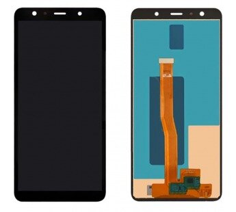Дисплей для Samsung A750F Galaxy A7 (2018) в сборе (черный) (TFT) + набор инструментов и клей