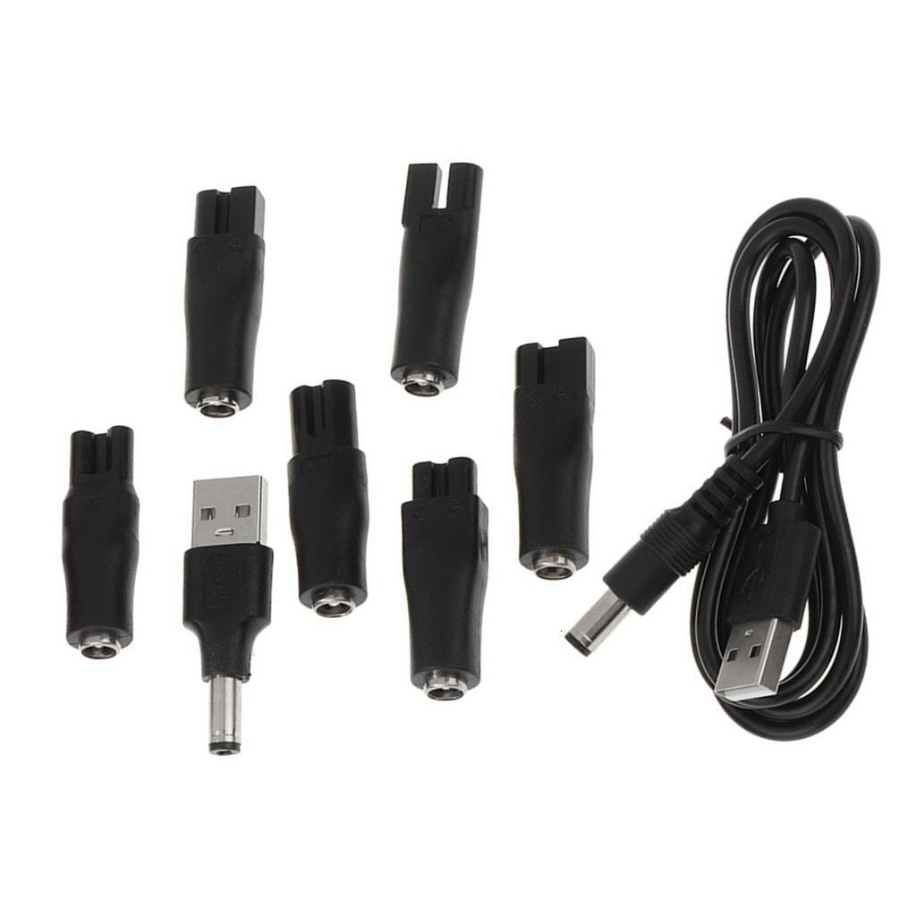 USB-адаптер для зарядки триммеров и бритв, набор из 7 частей