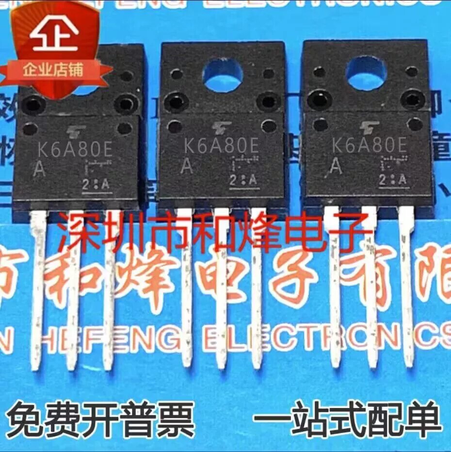 TK10A80E, K6A80E, K5A80E,3шт./лот, MOSFET TO‑220F 800В, для блоков питания, импульсных схем, ремонт электроники