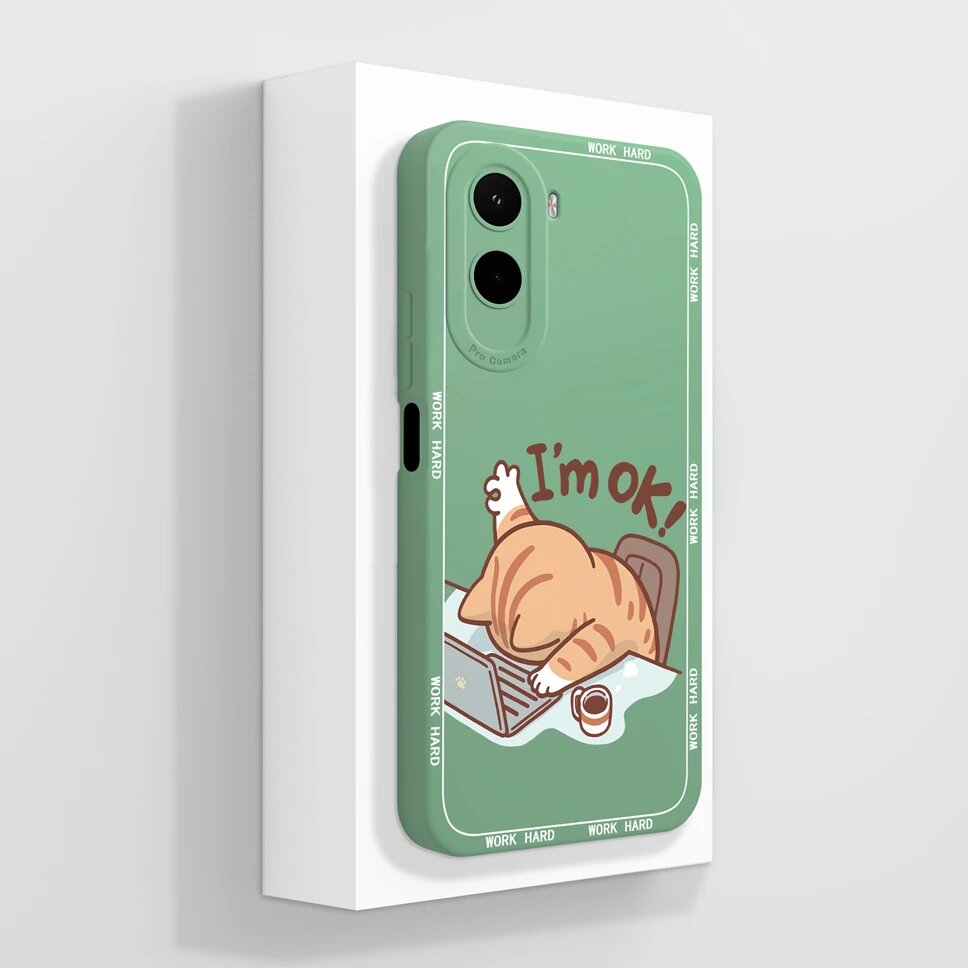 Чехол Poco M7 (4G) TYG1229, кот, мягкий бампер