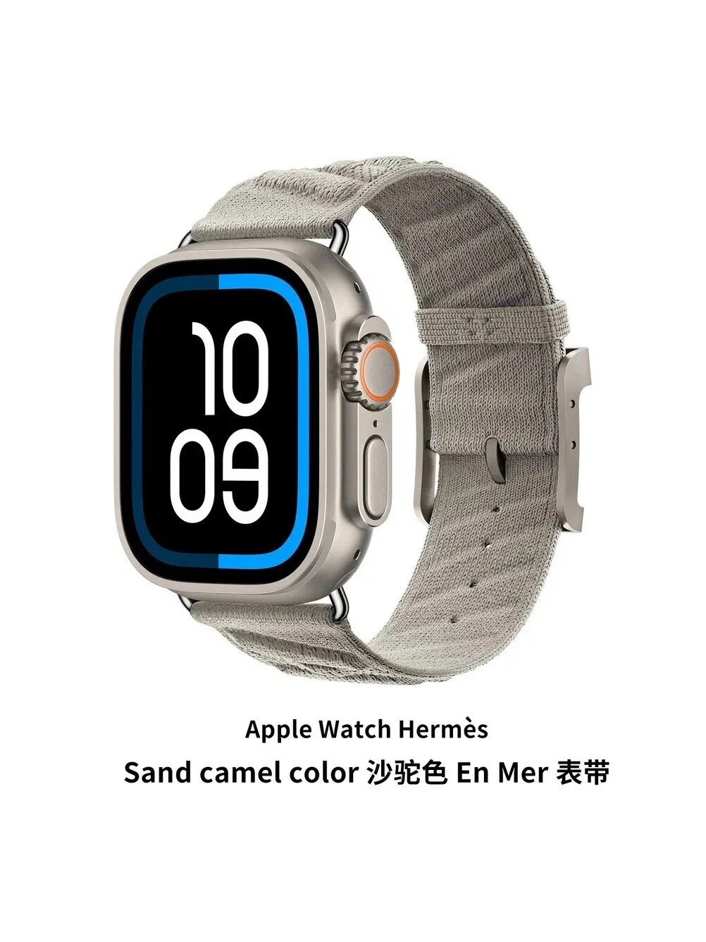 Подходит для Apple Watch S10, S11 (42 мм, 46 мм), классический вязаный ремешок Hermes, простой и стильный.