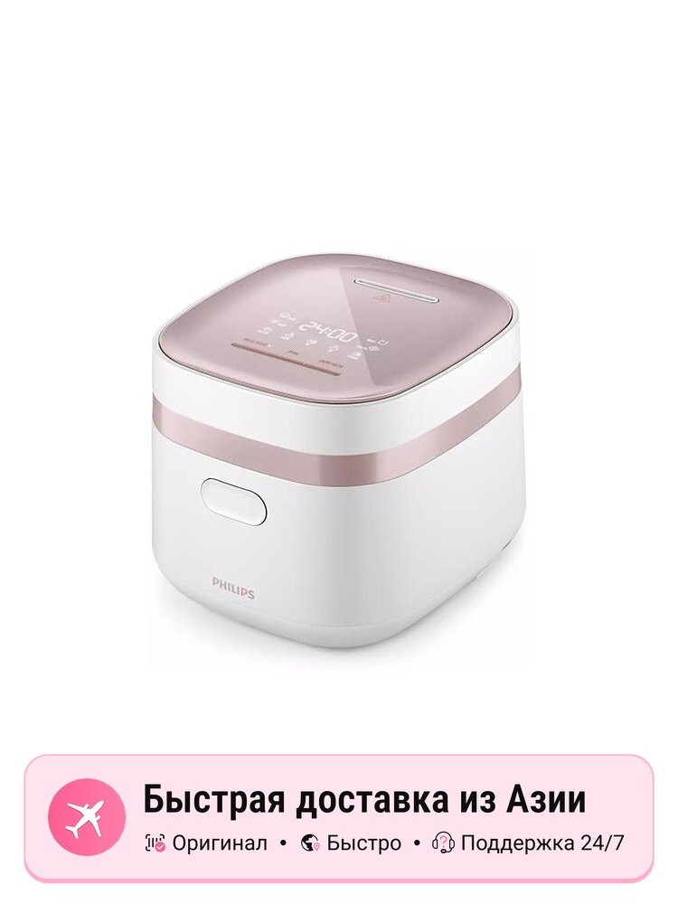 Рисоварка PHILIPS HD3072, белая, 1,8 л, многофункциональная, скрытый сенсорный экран, задержка старта на 24 часа