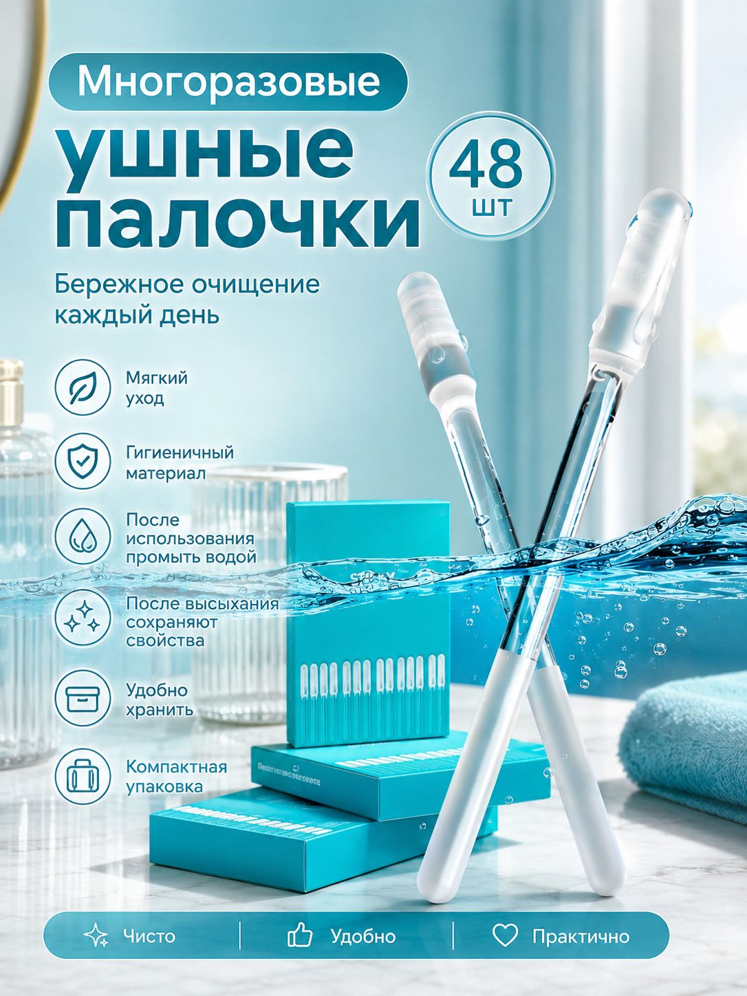 Ватные палочки, Артикул: 5403528209, Инструменты для чистки ушей и носа