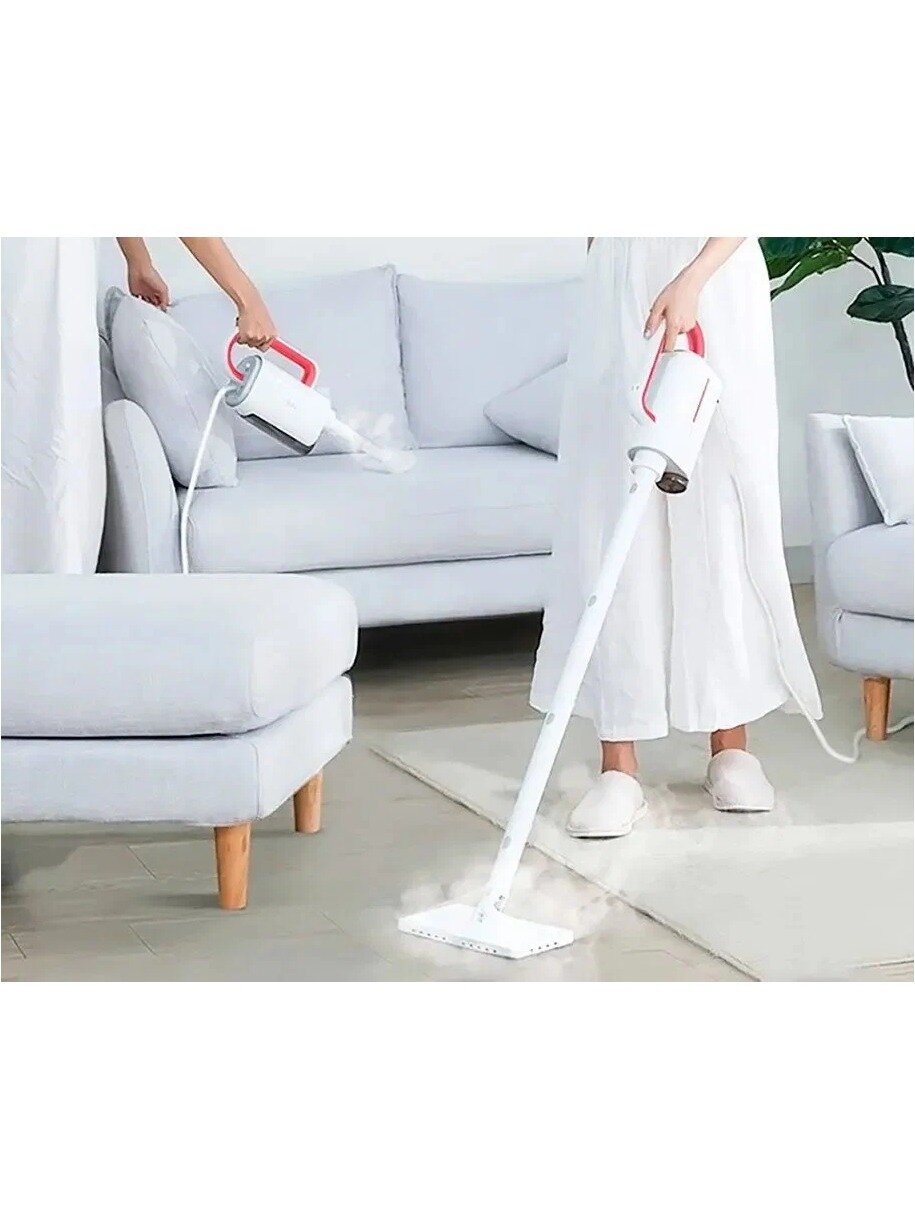Пароочиститель Мультифункциональная паровая швабра Xiaomi Steam Cleaner DEM-ZQ610 CN 1600 Вт, насадки - 5 шт