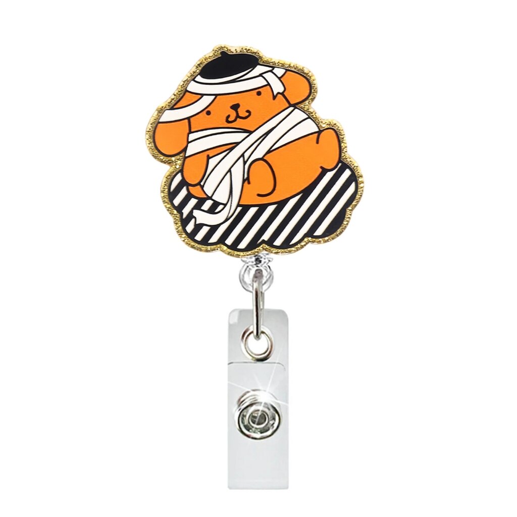 Выдвижной акриловый держатель для бейджа с металлическим зажимом для кармана, аксессуар для брелка