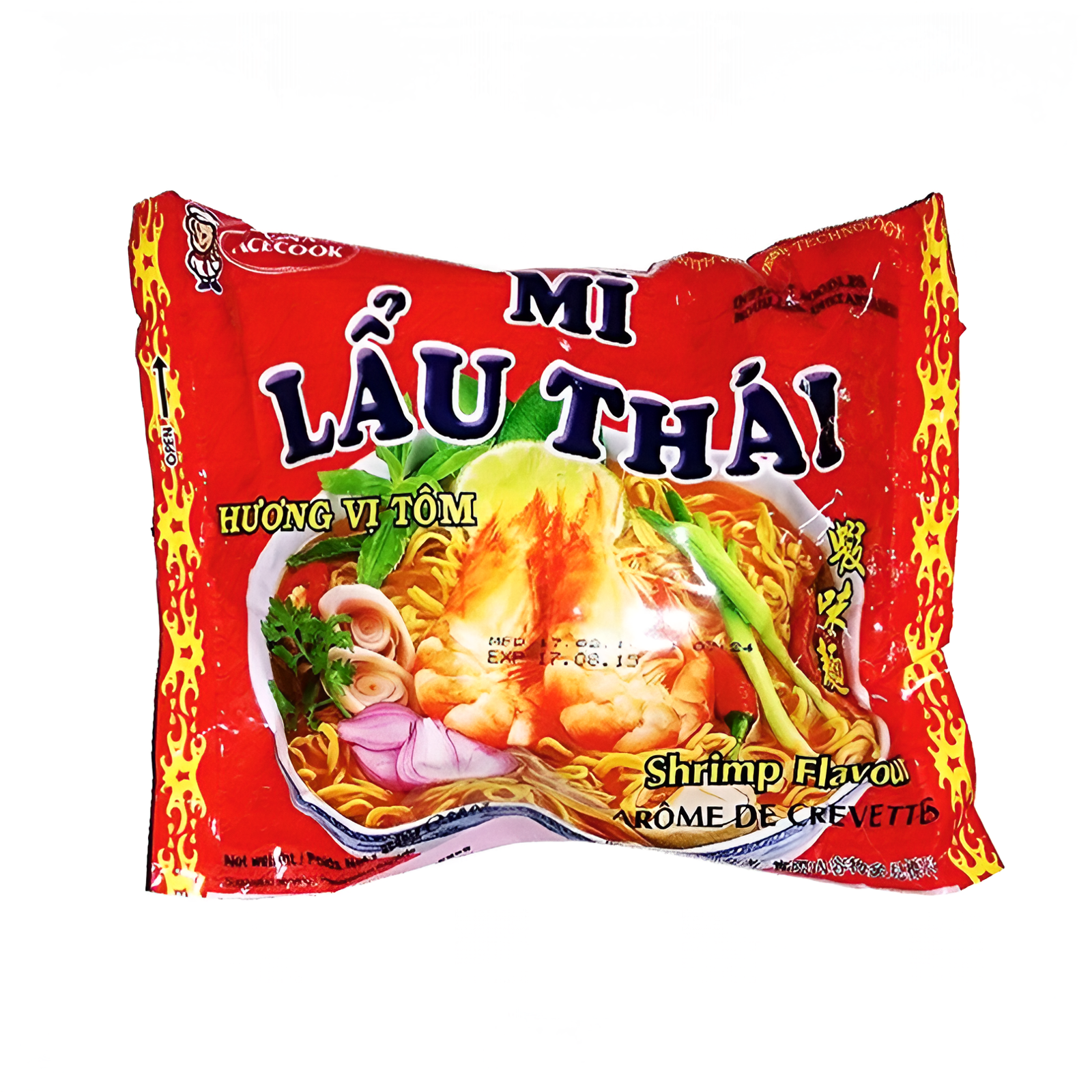 Лапша Acecook Lau Thai, с креветками, 83г, без ГМО, без консервантов, быстрый обед