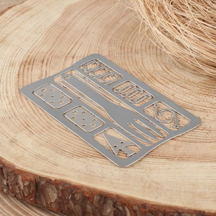 Карта для выживания КНР многофункциональная тип Д, нержавеющая сталь