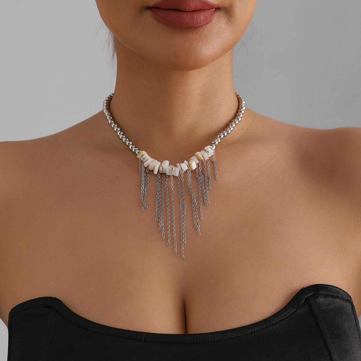 Чокер, перламутр