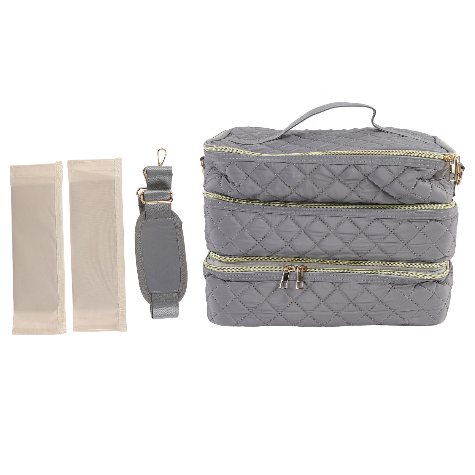 Сумка-органайзер для лака для ногтей вмещает 80 бутылочек лака для ногтей, 3 слоя, портативный съемный маникюрный набор, чехол для хранения набора для ногтей