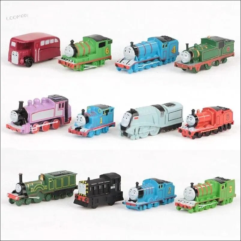 12 паровозиков Томас в одном наборе идеальный подарок для ребёнкаZ