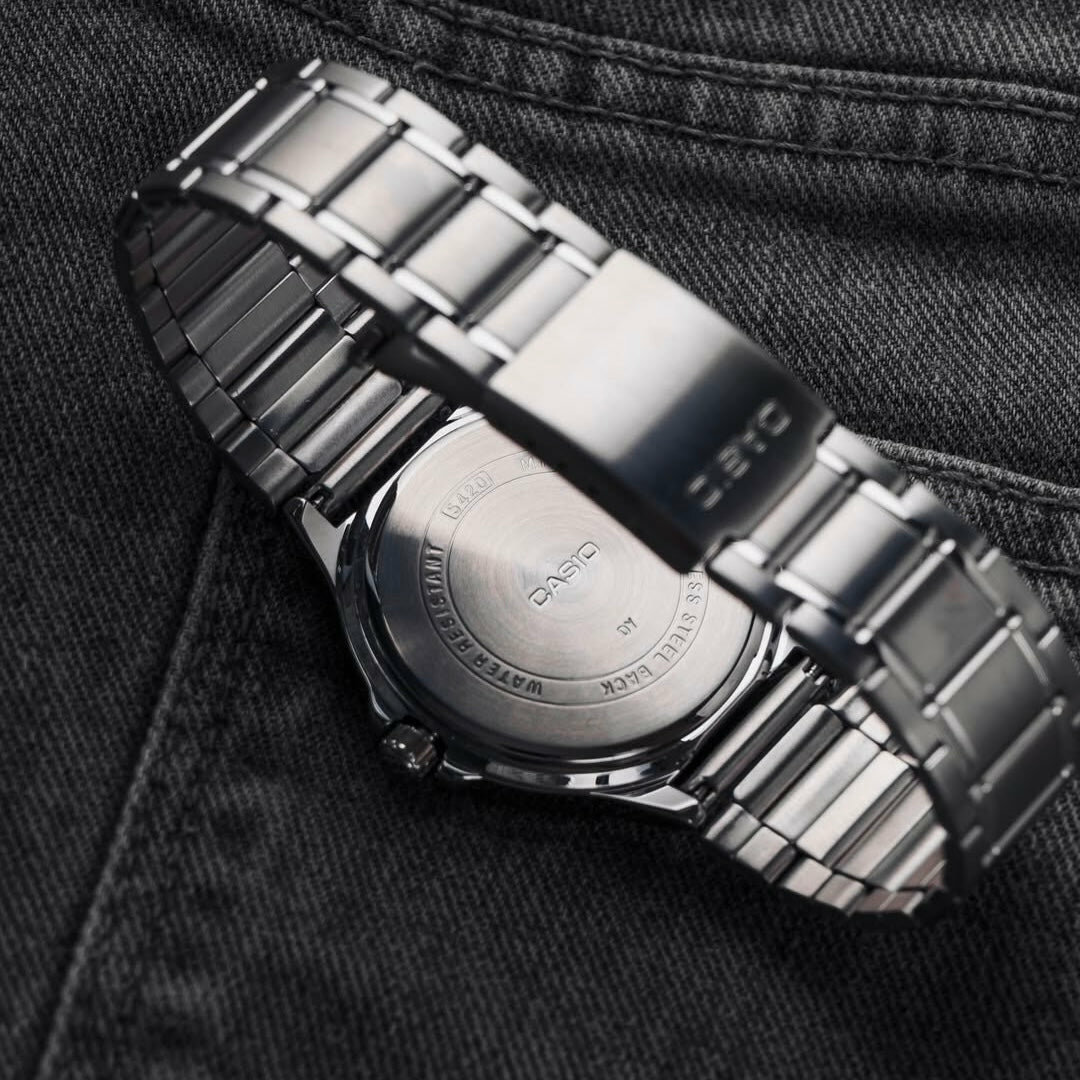 Наручные часы CASIO, серебряный, черный — фото 1
