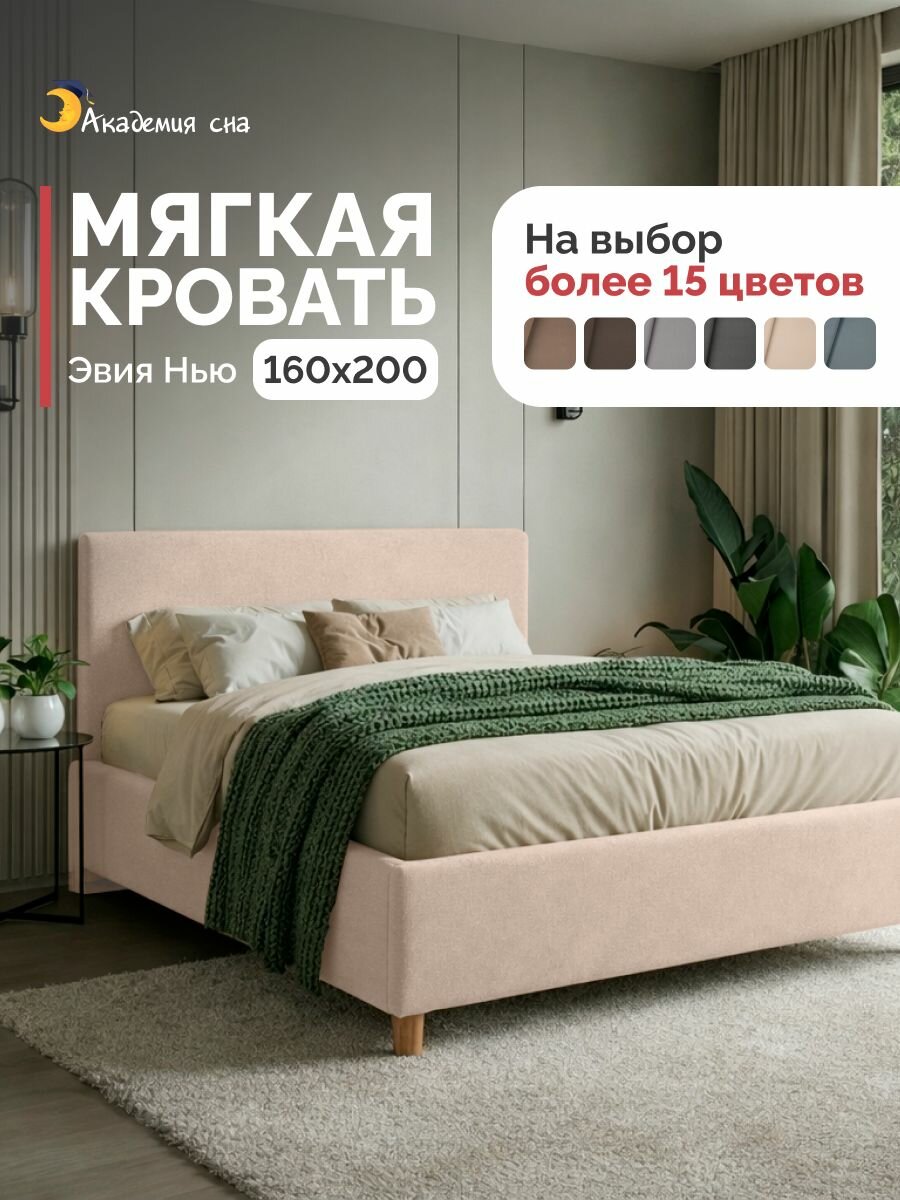 Кровать 160х200 двуспальная Академия сна Эвиа Нью Тк. Dumont 02