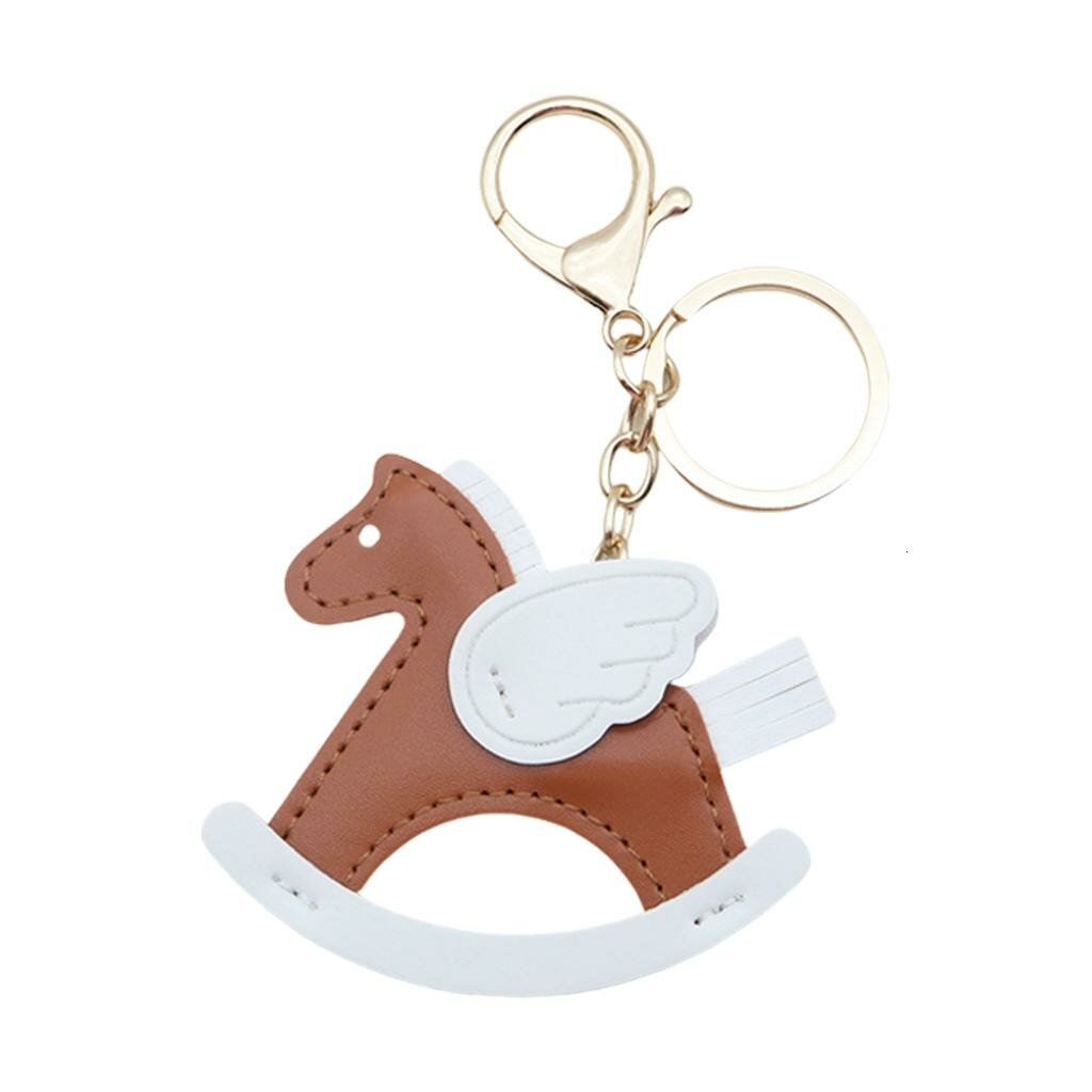 Брелок-подвеска Пегас из искусственной кожи, оранжевый красный