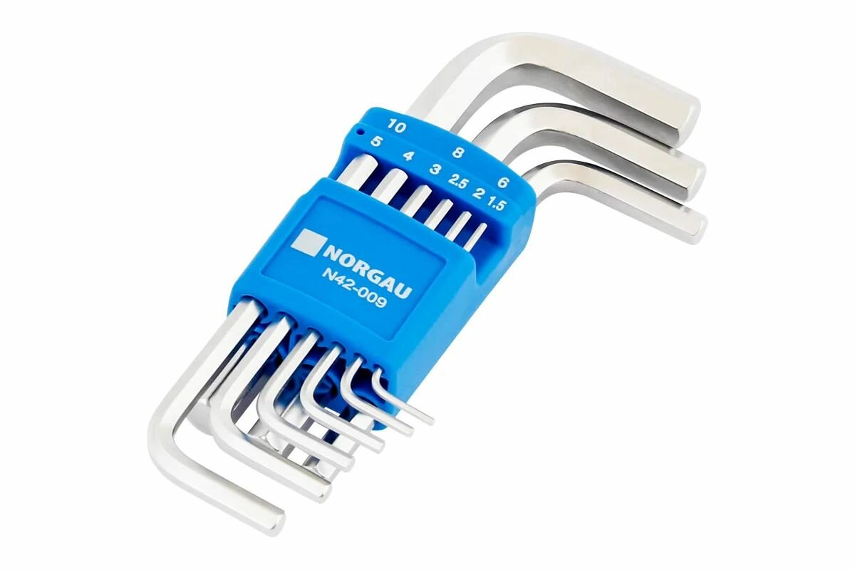 Набор ключей NORGAU Industrial шестигранных, 9 штук